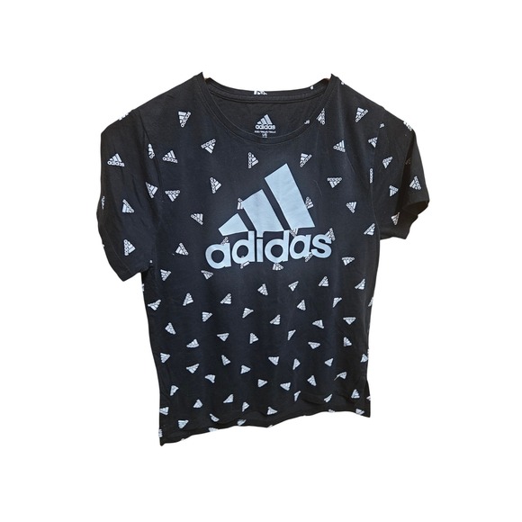 adidas | Shirts & Tops | Adidas All Over Print Trefoil Logo Tshirt ...